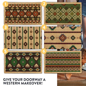 Colorful Boho Aztec Doormat - Aztec Welcome Doormat - Friends Doormat ...