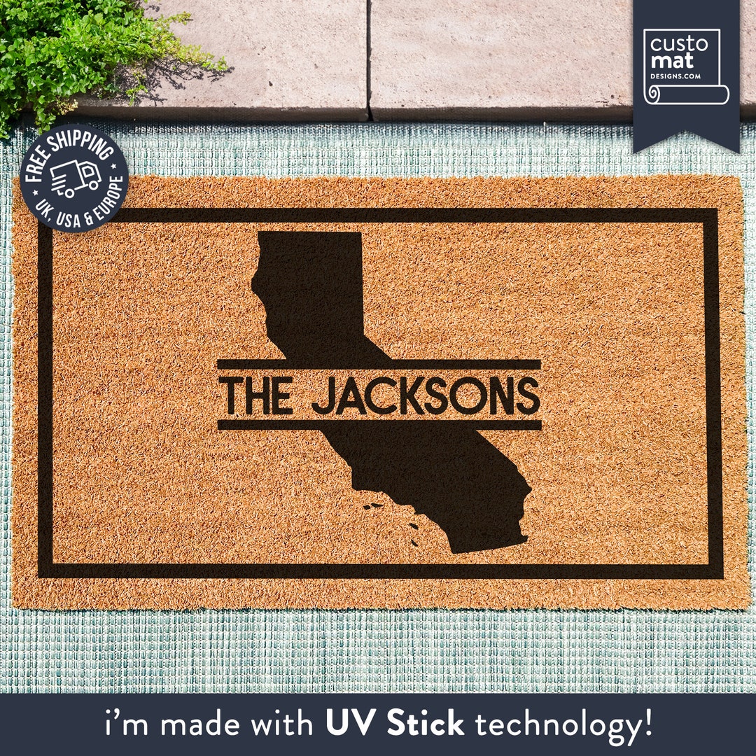 Customized California State Doormat - Personalized State Map ...