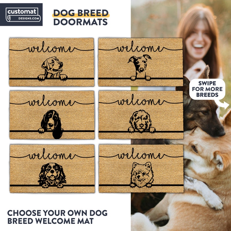 Welcome Mat Dog - Etsy