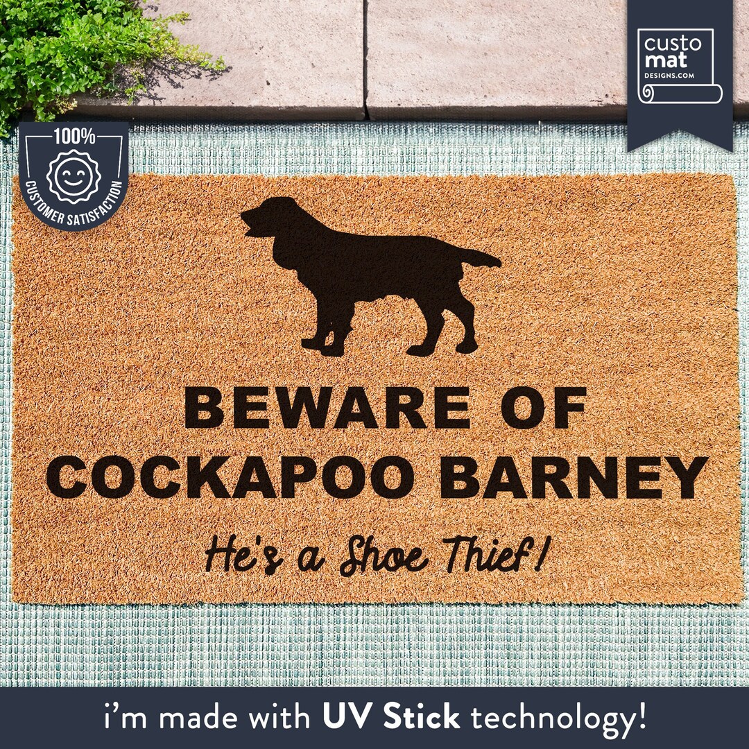 Dog Doormat - Beware of Dog - Personalised Dog Doormat - Custom Doormat ...