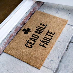 Céad Míle Fáilte - Irish Welcome Mat - A Thousand Welcomes - Custom ...