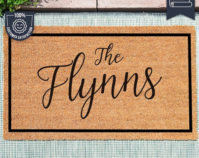 Personalized Doormat With Family Name, Last Name Custom Door Mat ...