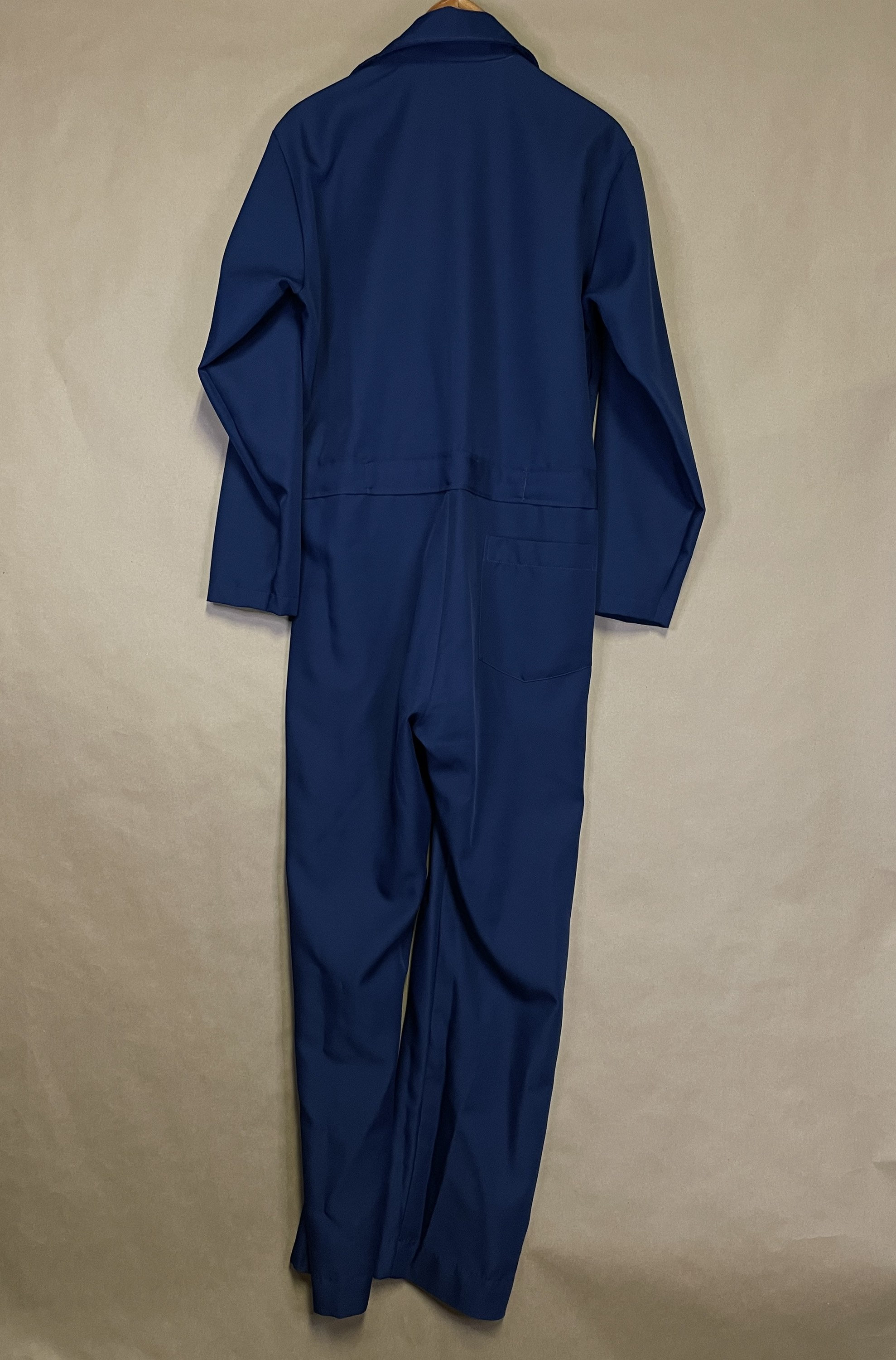 Vintage Blue Polyester Coveralls, Dagger Collar Coveralls, Vintage ...