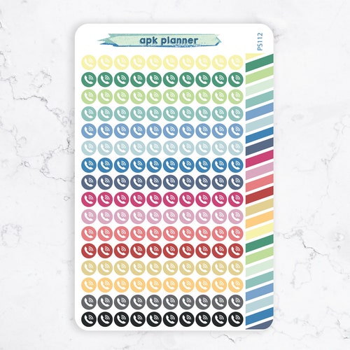 204 Tiny Cell Phone Icon Planner Stickers Choose Your Sheet - Etsy