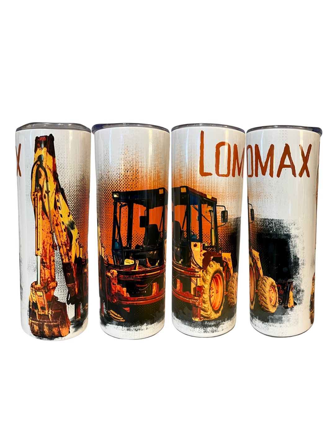 Personalized Backhoe Tumbler | Custom Insulated Construction Tumbler ...