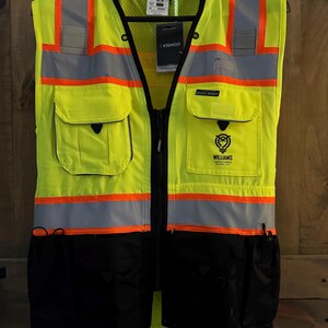 Kishigo Premium Black Series Men's Surveyors Vest S5002 | Company Logo ...