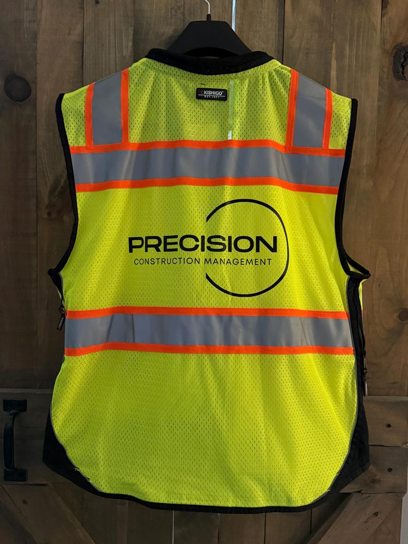 Kishigo Premium Black Series Men's Surveyors Vest S5002 | Company Logo ...