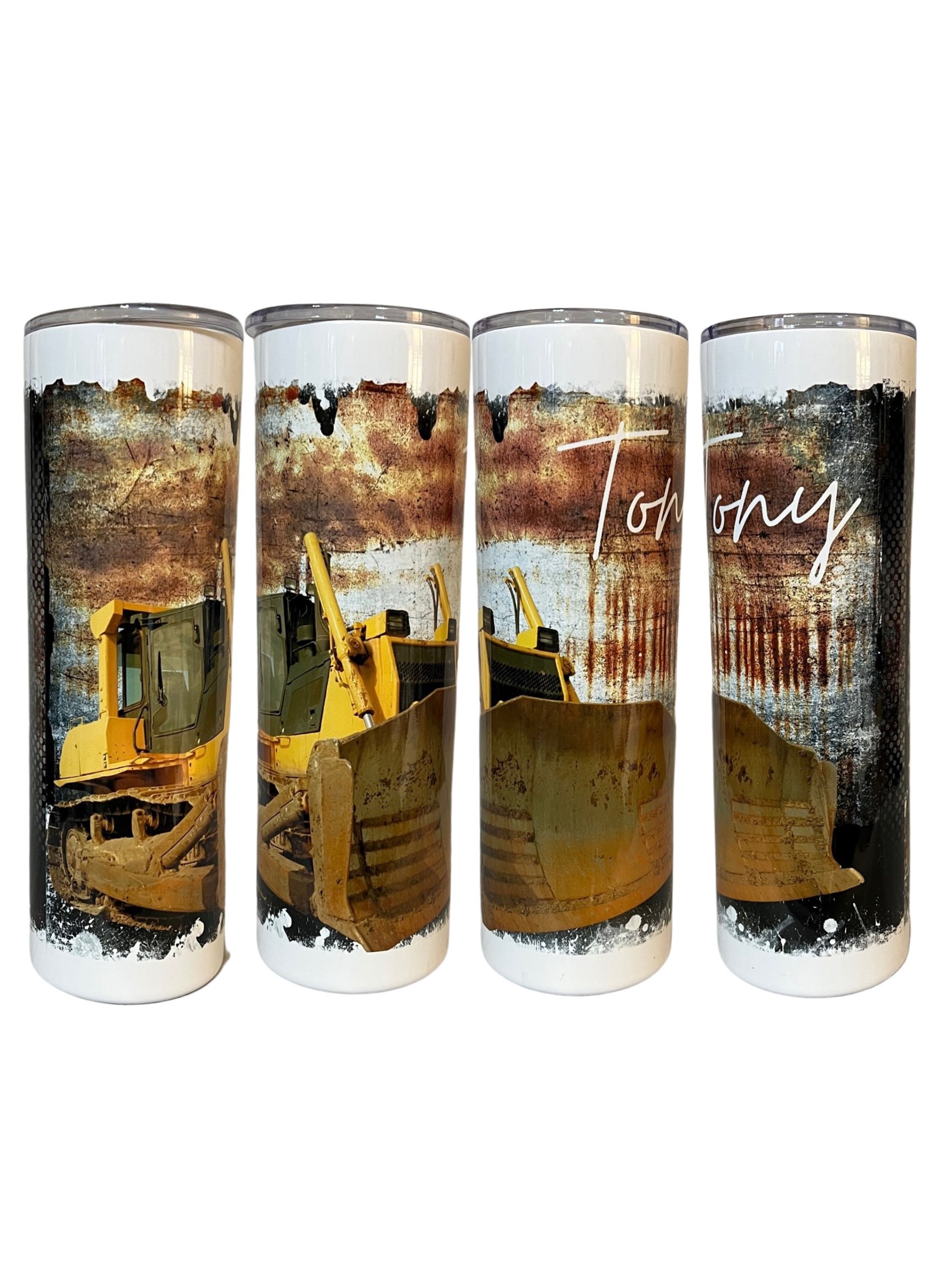 Personalized Dozer Tumbler | Custom Construction Cup | Custom Logo ...