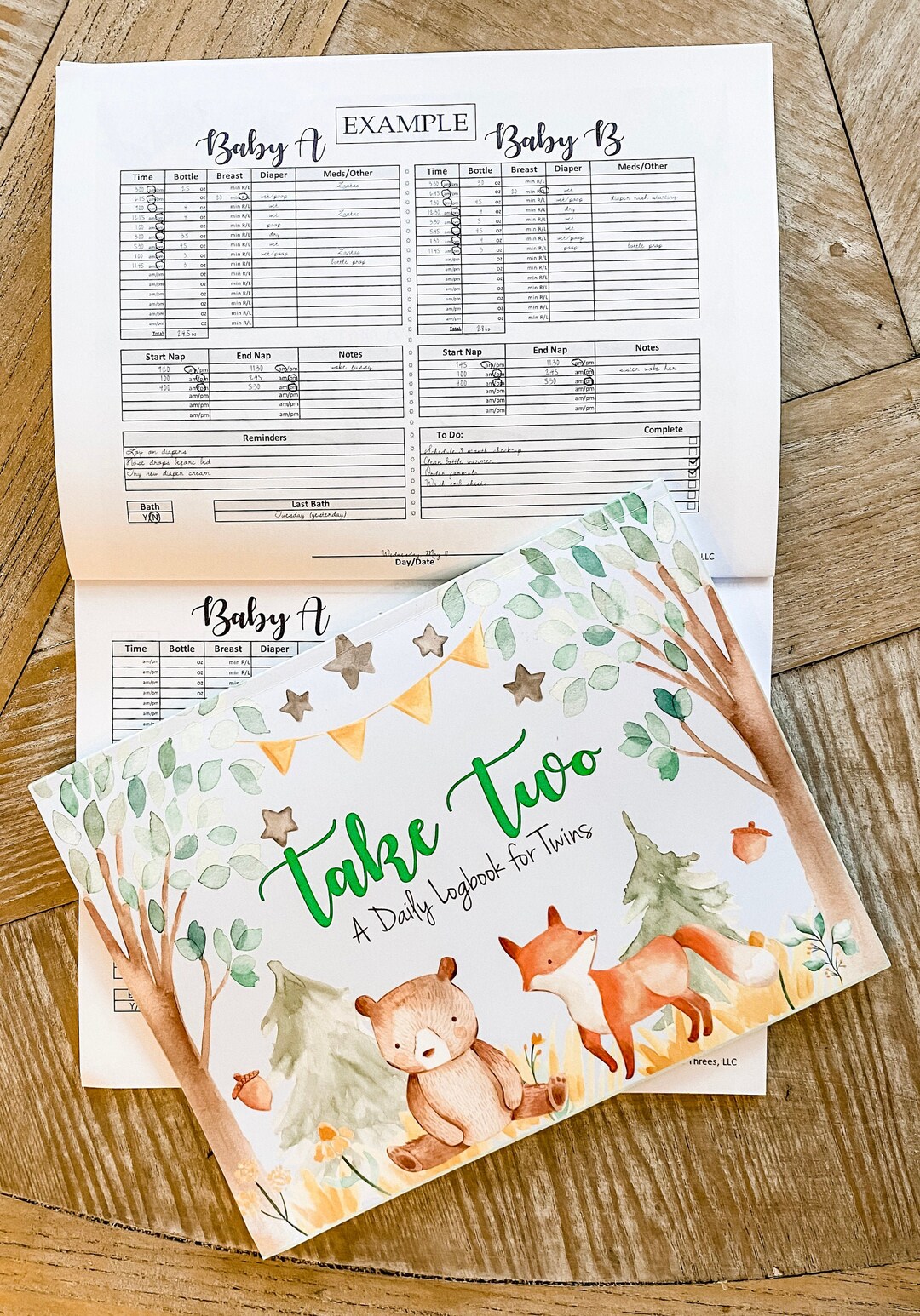 Take Two: A Daily Logbook for Twins - Etsy