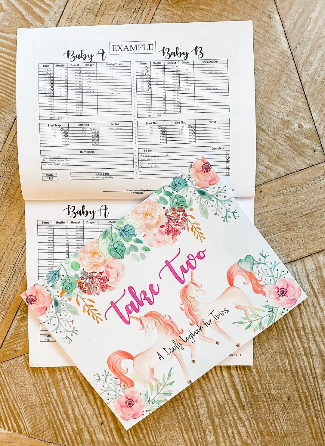 Take Two: A Daily Logbook for Twins - Etsy