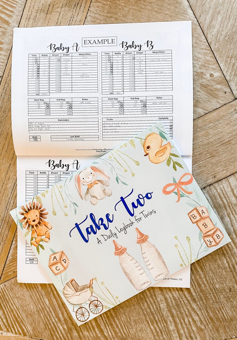 Take Two: A Daily Logbook for Twins - Etsy