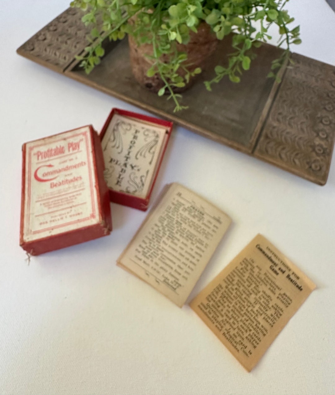 Vintage Card Game Commandments & Beatitudes - Profotable Play ...
