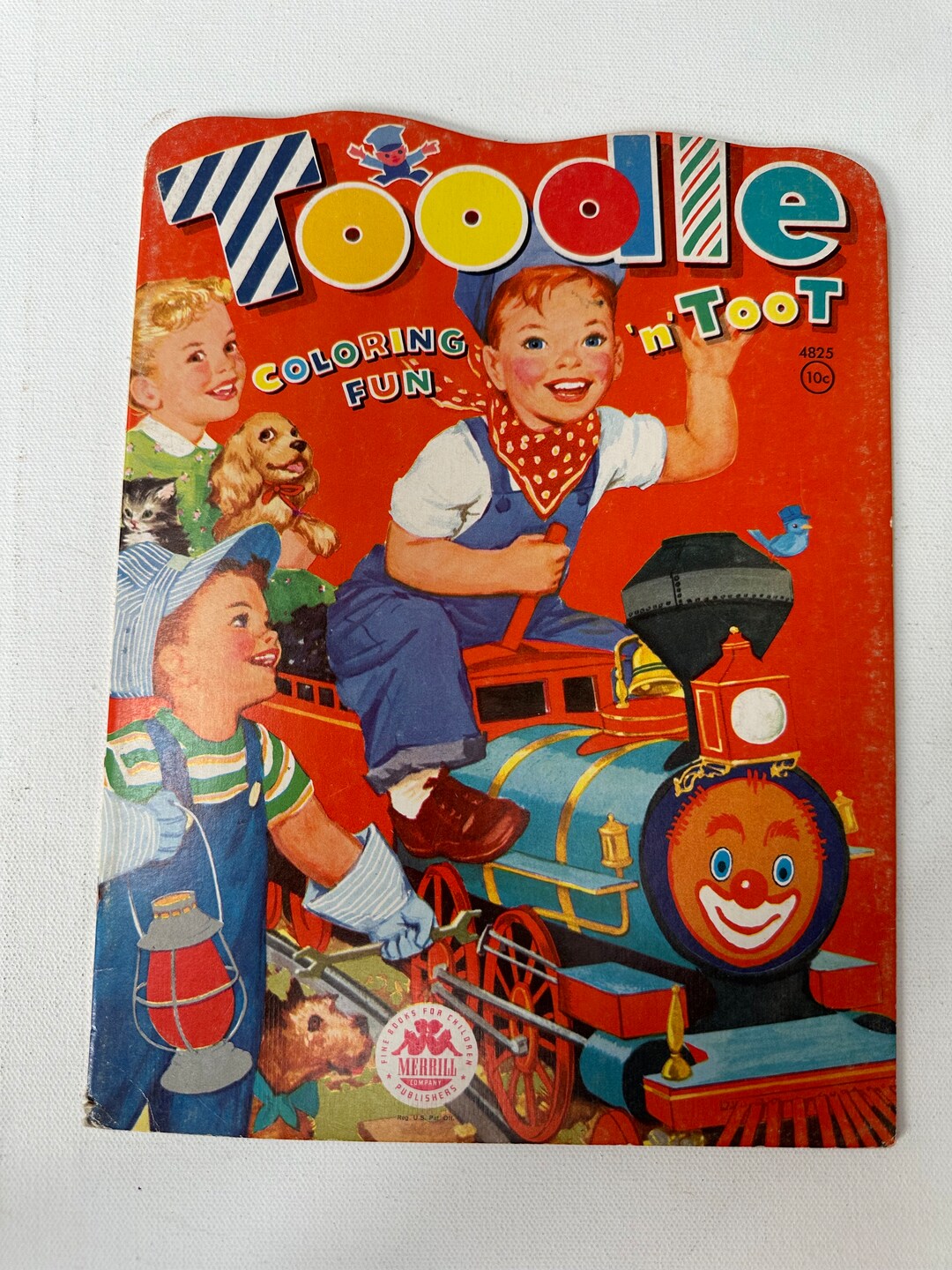 Adorable Vintage Coloring Book Toodle & Toot Vintage Train Coloring Fun ...