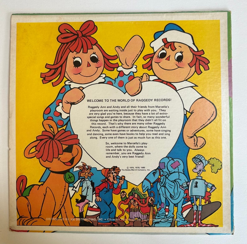 Vintage Raggedy Ann & Andy BIRTHDAY PARTY Record Album in Original ...