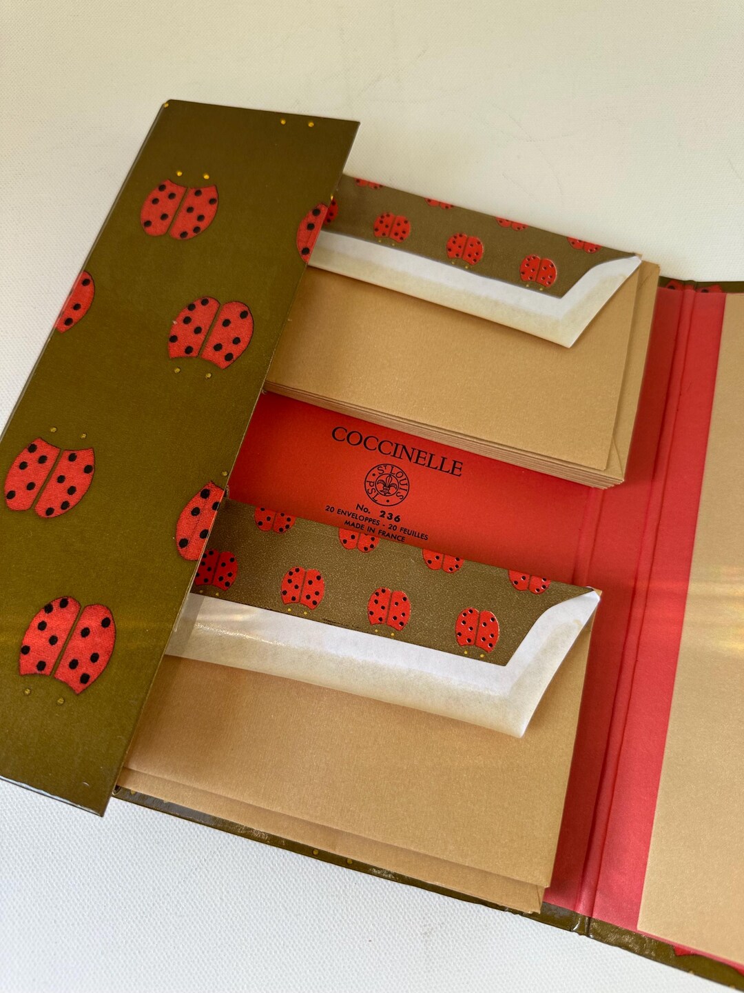 Vintage 70s LADYBUG Stationery Portfolio - Stationery and Envelopes- 1970s Ephemera - Etsy