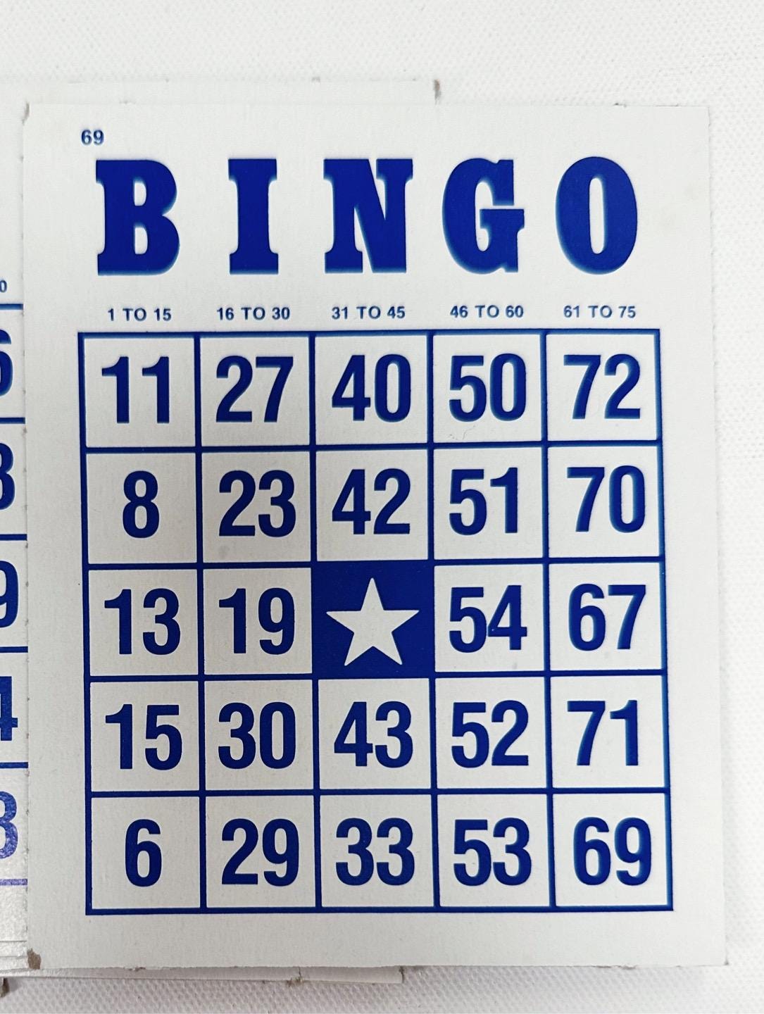 Vintage BLUE STAR Bingo Cards Bundle of 10 New Old Stock Cards for ...
