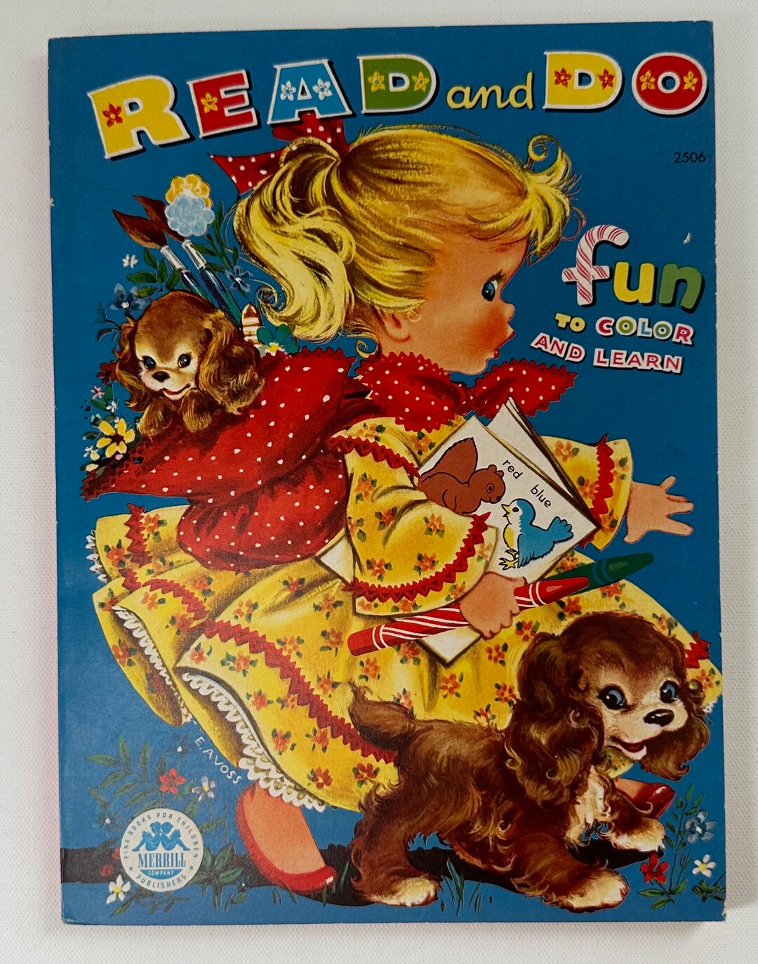 Adorable Vintage Coloring Book - Read and Do - Fun to Color & Learn - Etsy