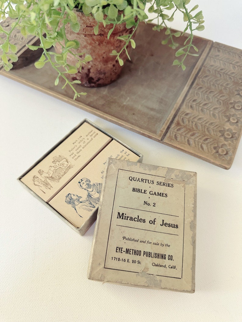 Vintage Card Game - Miracles of Jesus BIBLE Games - Etsy