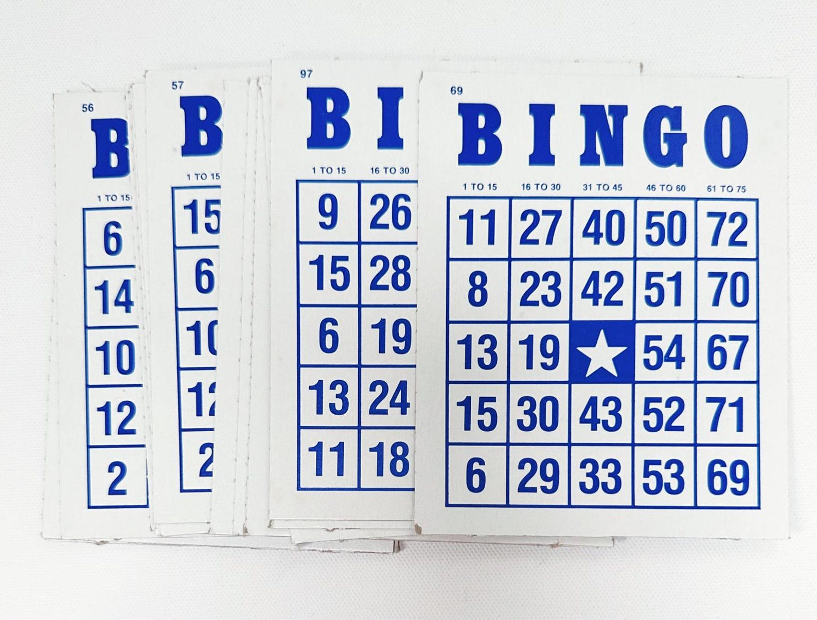 Vintage BLUE STAR Bingo Cards - Bundle of 10 New Old Stock Cards for ...