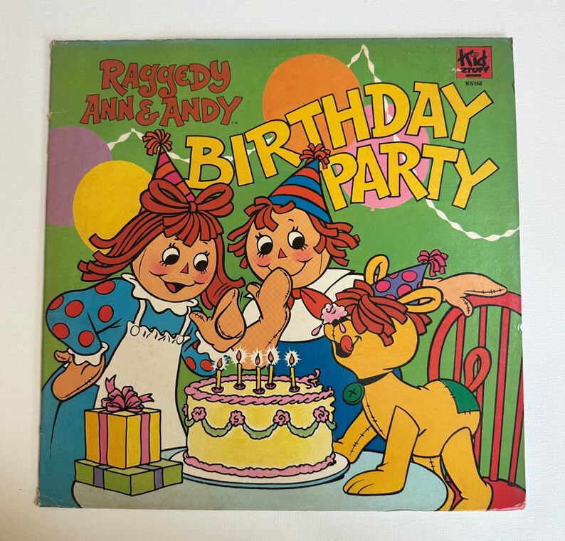 Vintage Raggedy Ann & Andy BIRTHDAY PARTY Record Album in Original ...