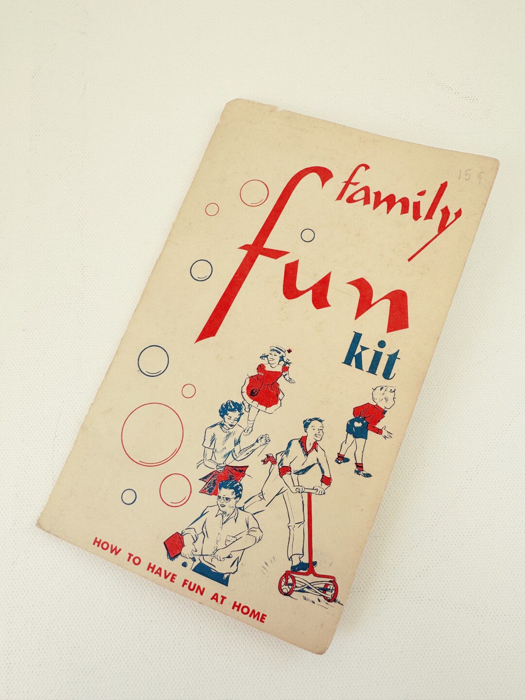Vintage 1955 FAMILY FUN KIT Junk Journal Supplies Ephemera Collage ...