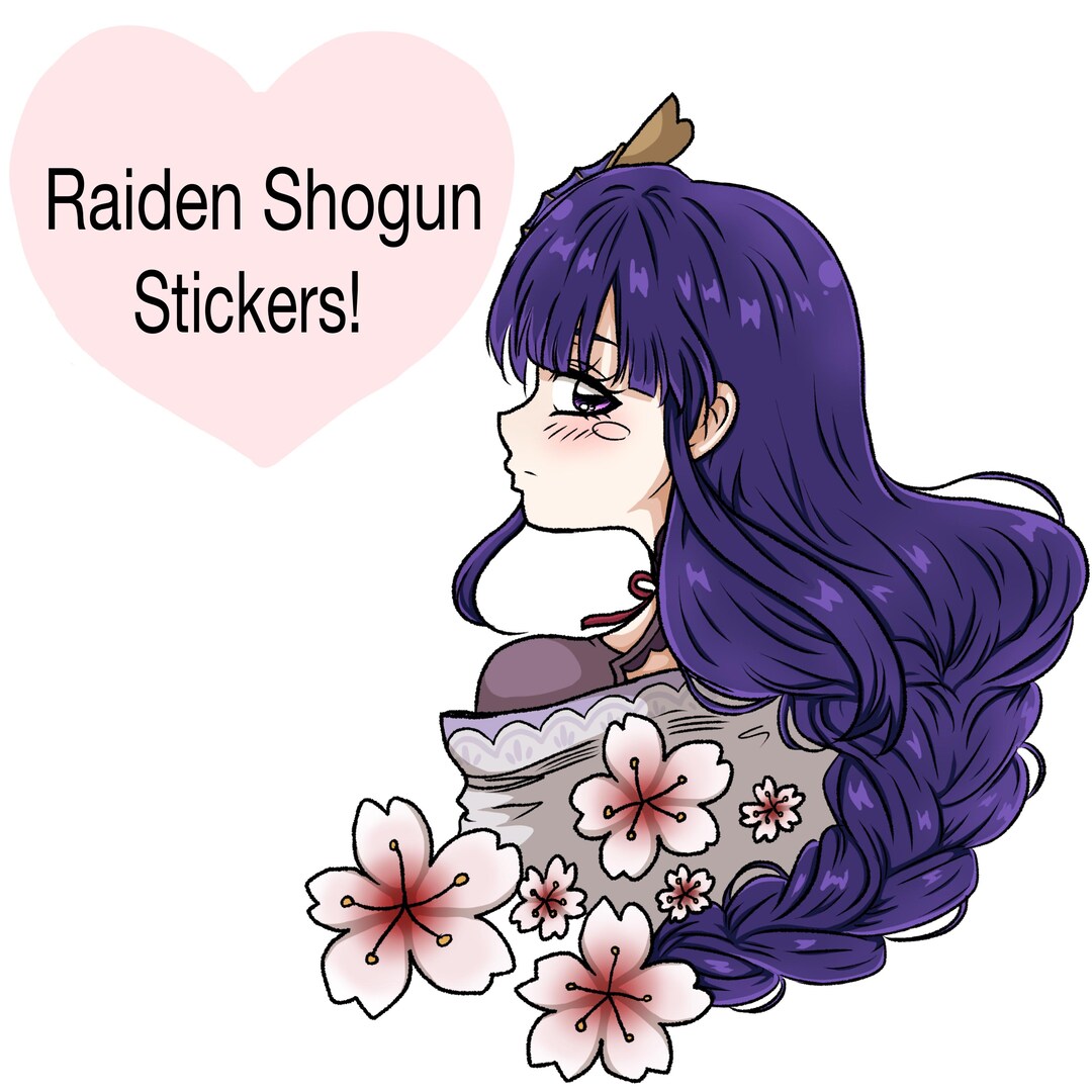 Genshin Raiden Shogun Stickers - Etsy