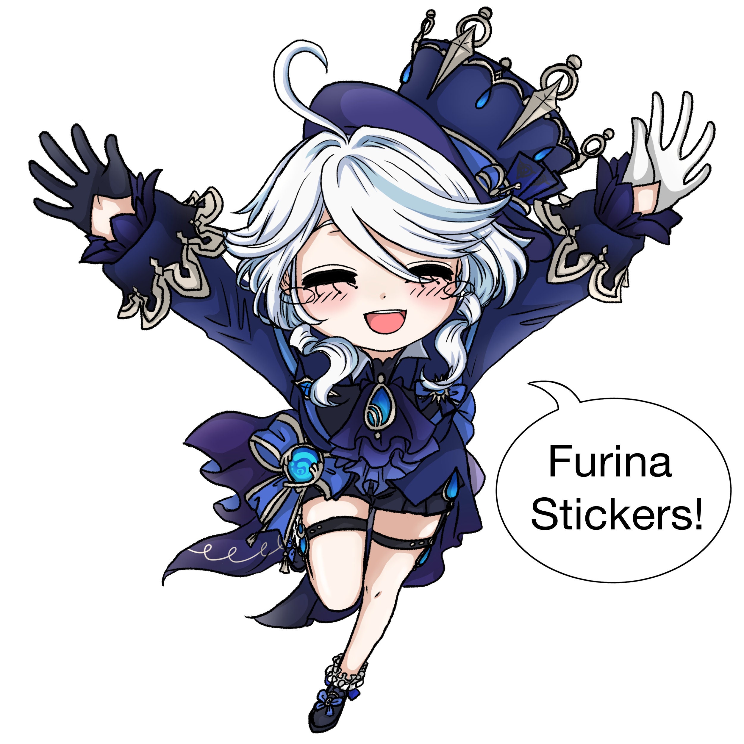 Genshin Furina Stickers - Etsy