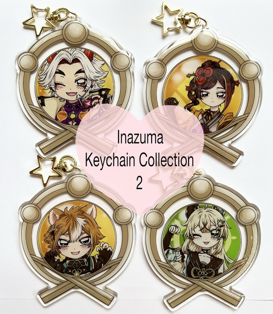 Genshin Vision Frame Character Keychains - Inazuma Collection 2 - Etsy