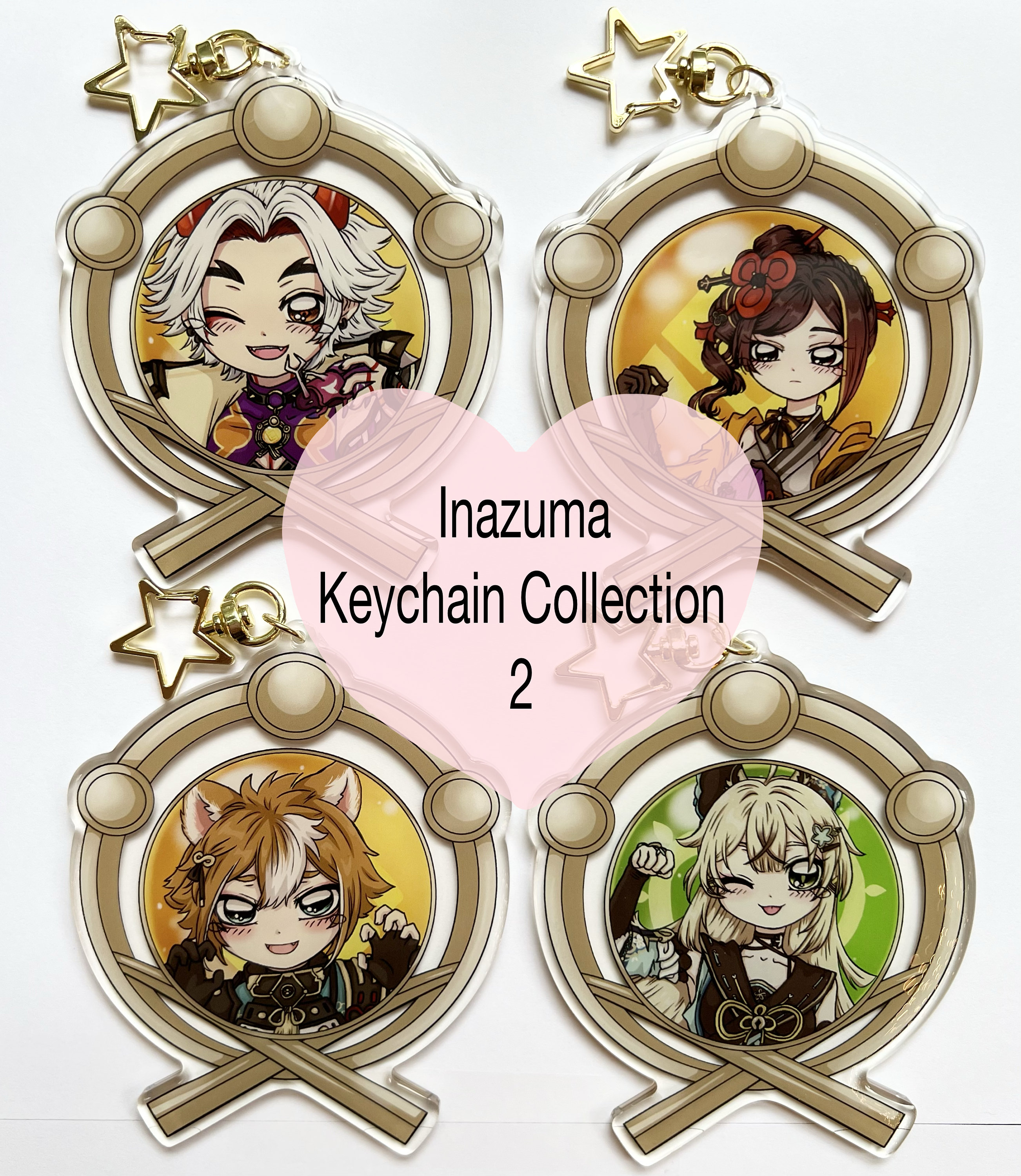 Genshin Vision Frame Character Keychains Inazuma Collection 2 - Etsy