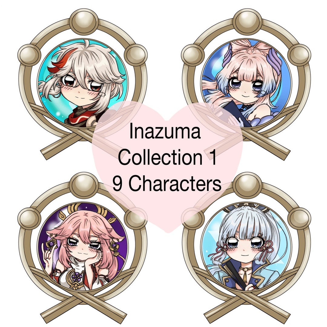 Genshin Vision Frame Character Stickers - Inazuma Collection 1 - Etsy