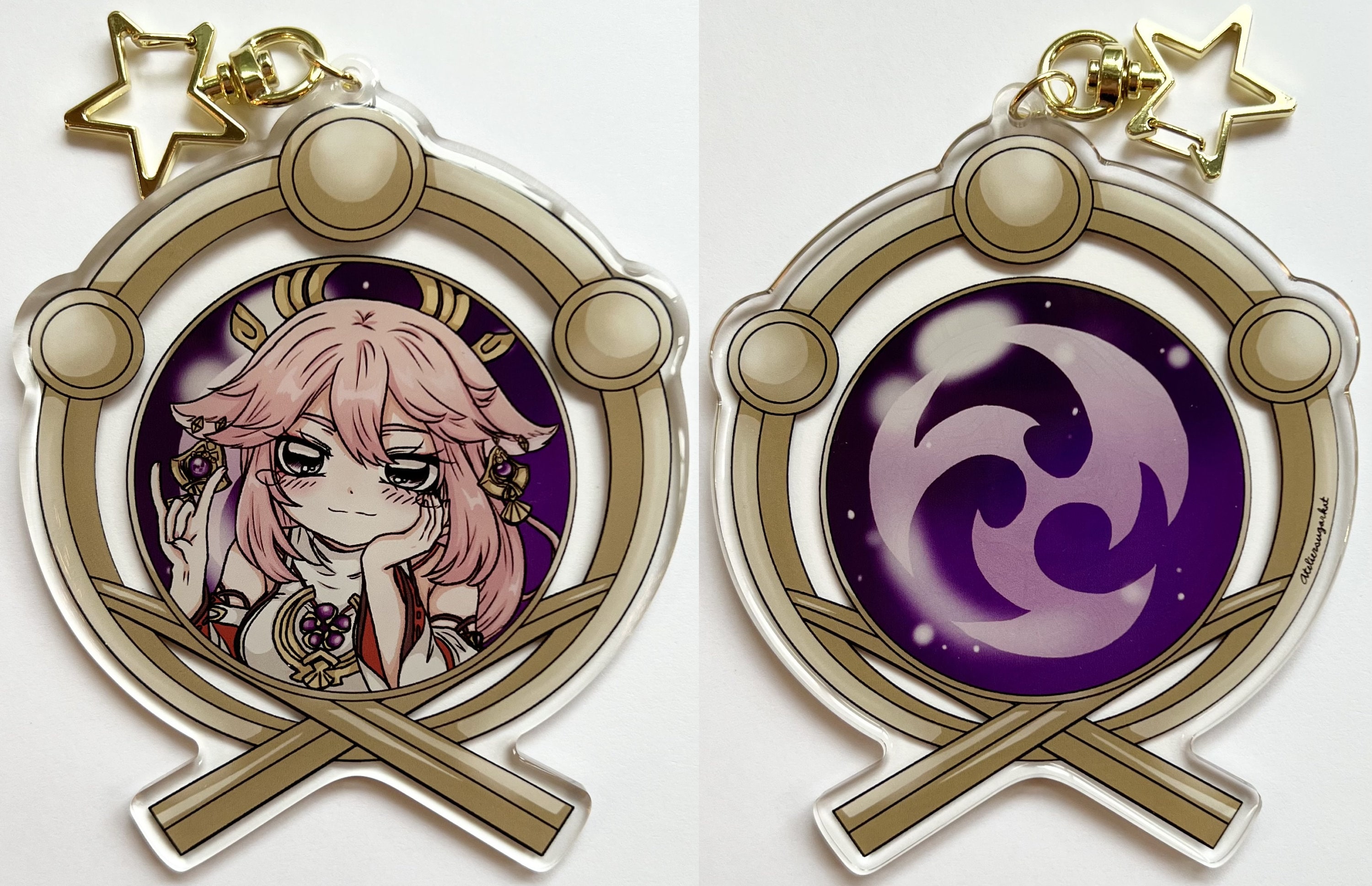 Genshin Vision Frame Character Keychains Inazuma Collection 1 - Etsy