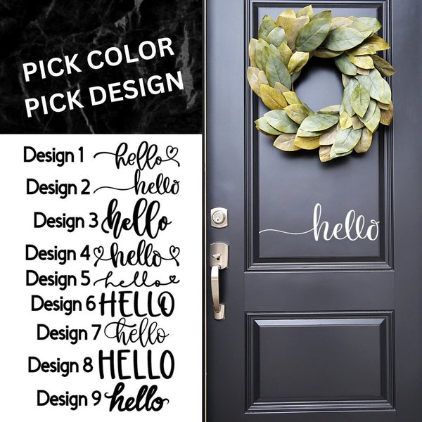 Hello Door Decal - Etsy