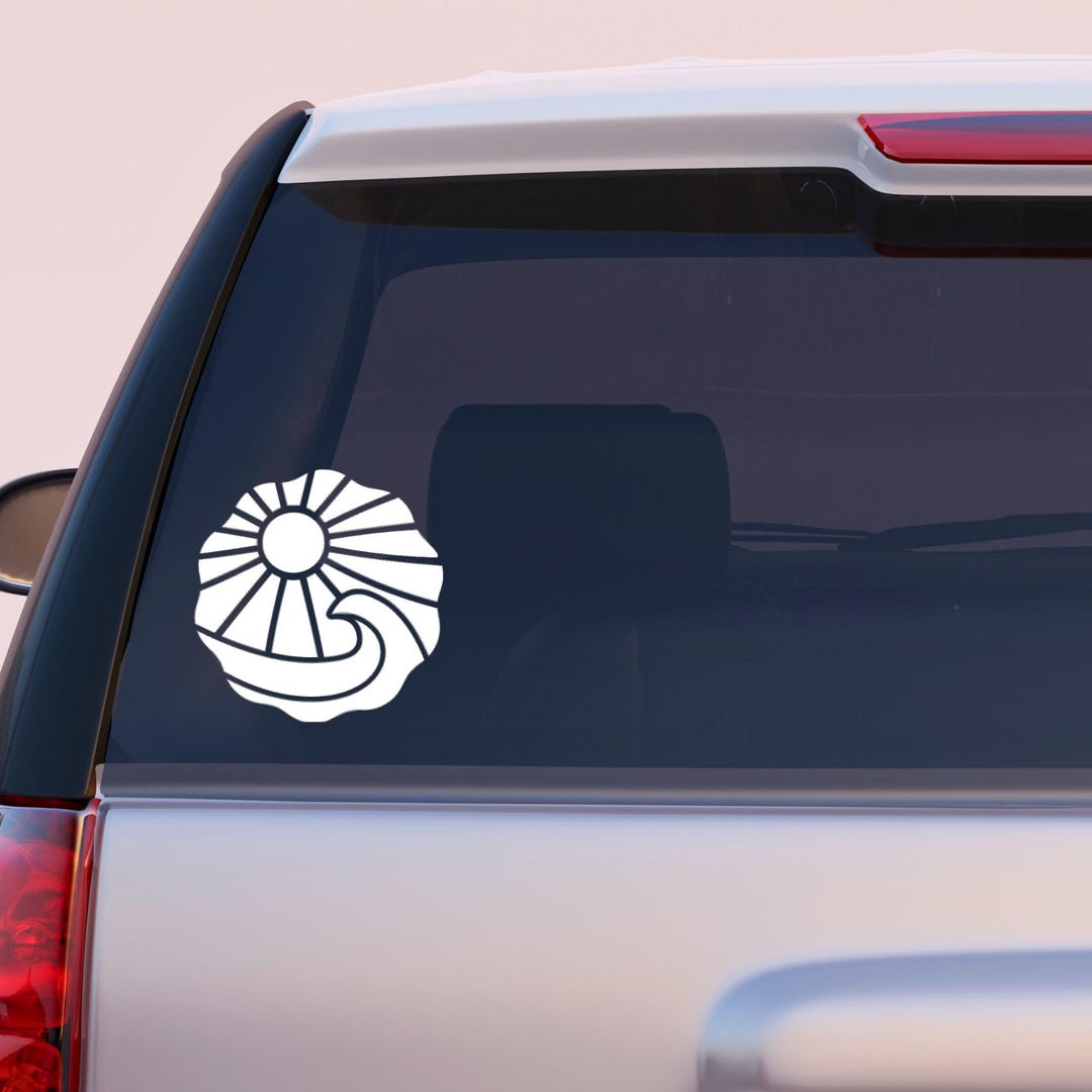 Beach Car Decal, Beach Car Sticker, Sun Car Decal, Sun Car Sticker ...