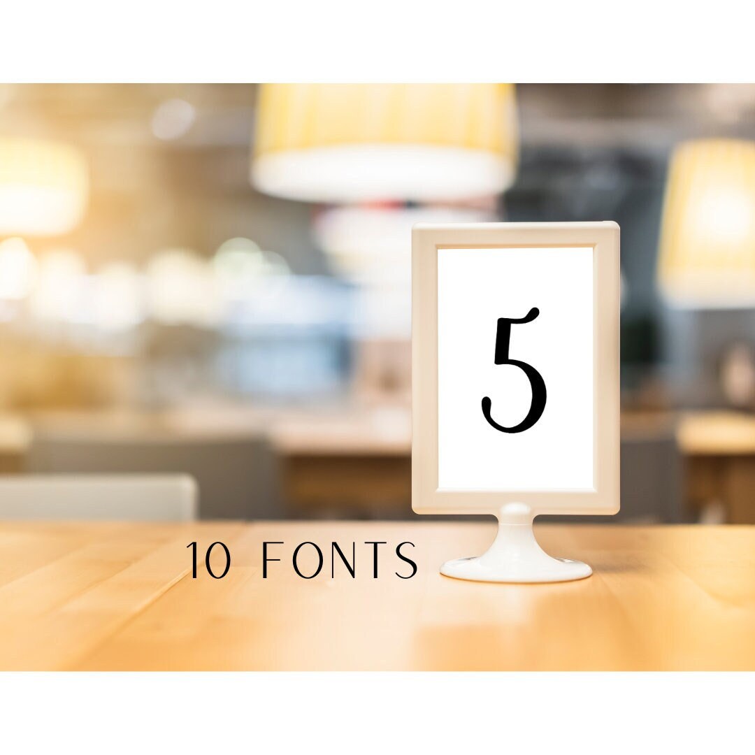 DIY Table Numbers, Table Number Decal, Table Number Sign, Table Numbers ...
