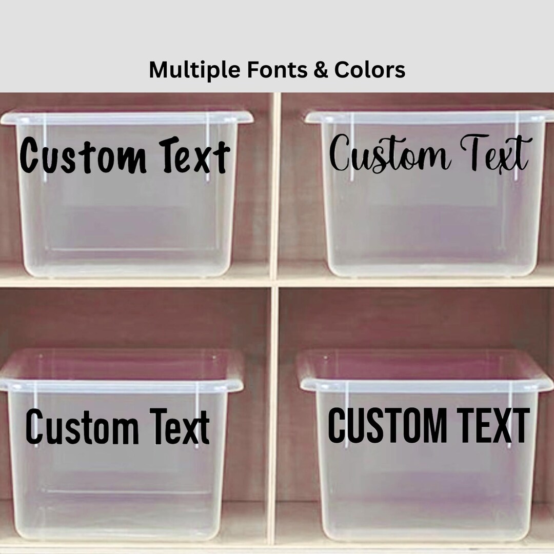 Custom Vinyl Decal, Personalized Name Label, Storage Stickers - Etsy