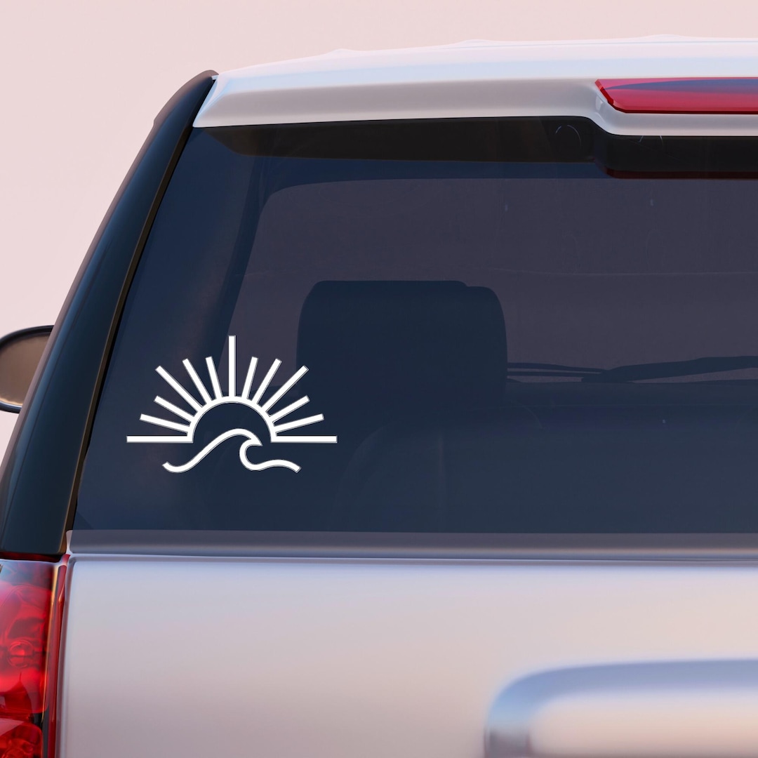 Beach Car Decal, Beach Car Sticker, Ocean Wave, Ocean Decal, Ocean and ...