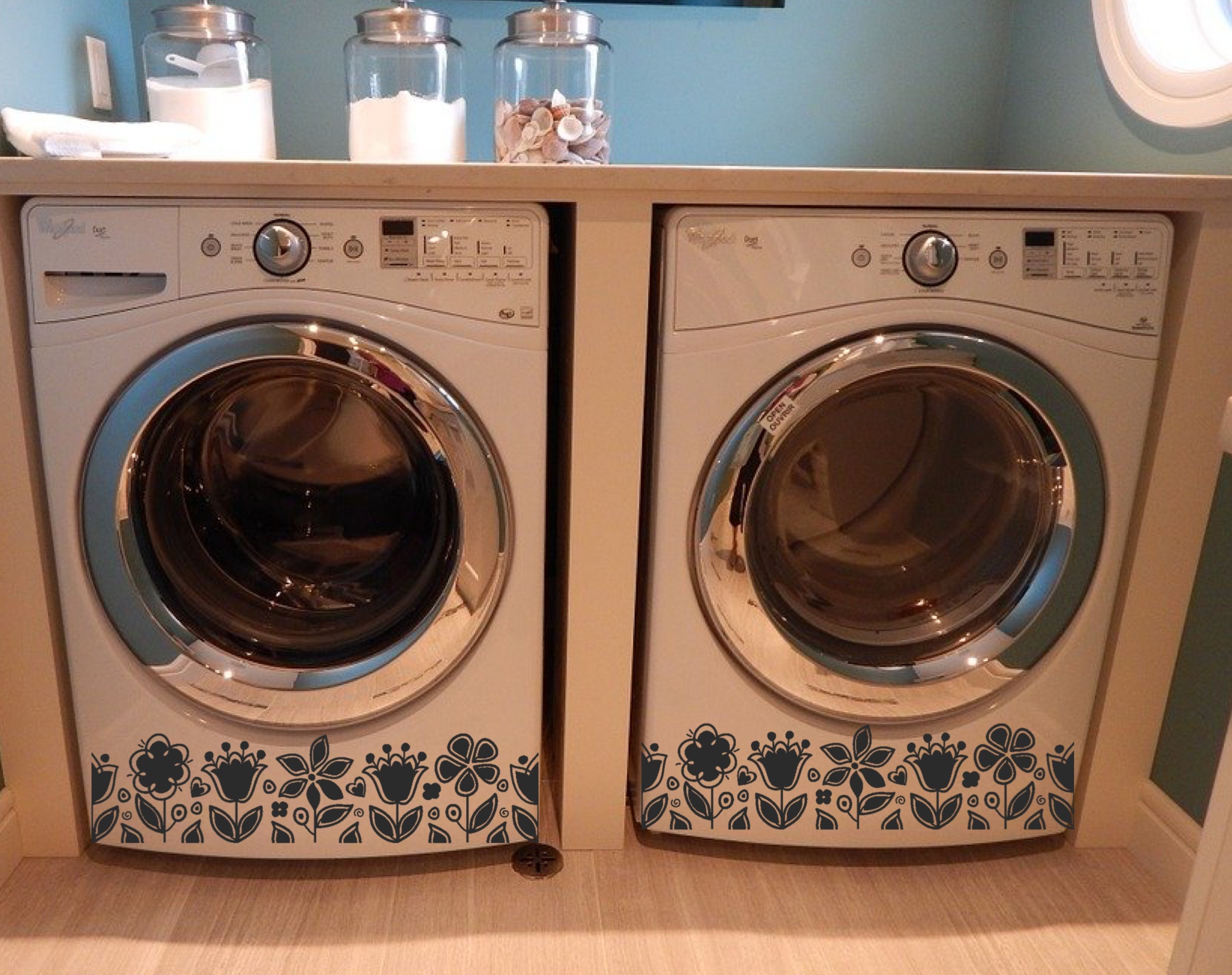 Laundry Washer Dryer Decal-laundry Room Border-border - Etsy
