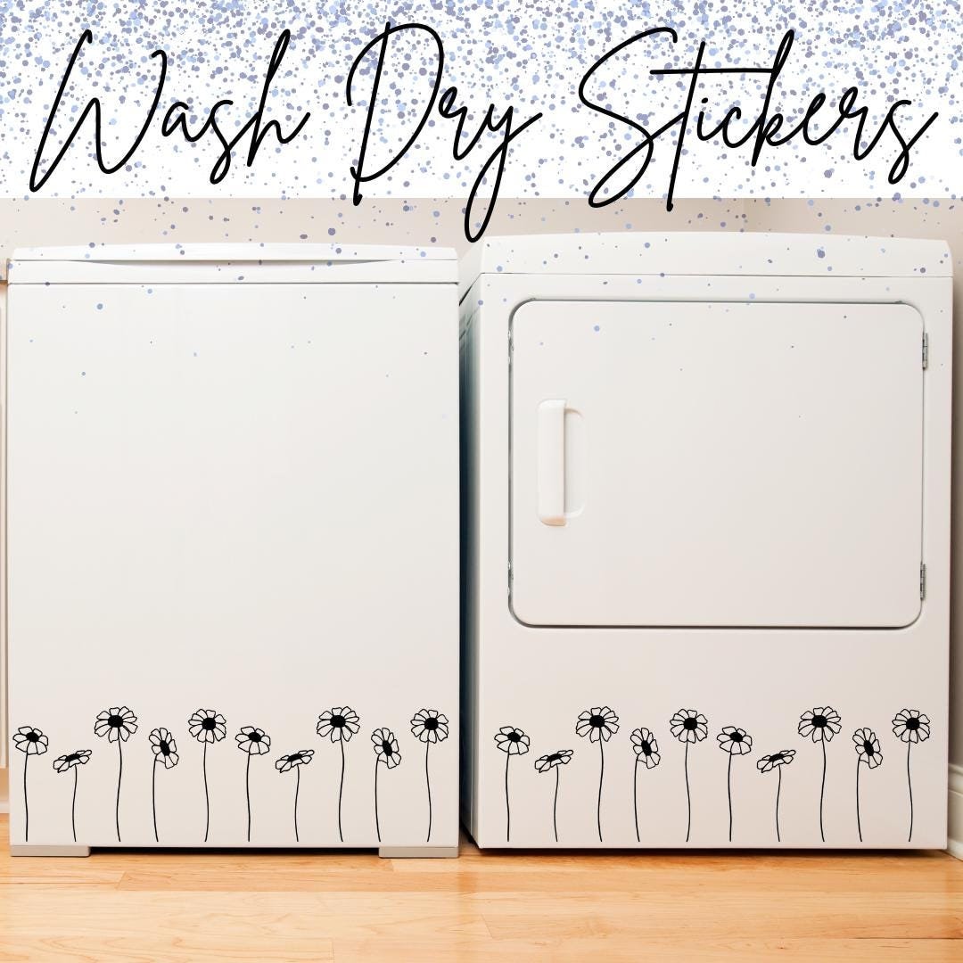 Wash Dry Stickers, Washer Dryer Stickers, Wash Dry Decals, Wash Dry ...