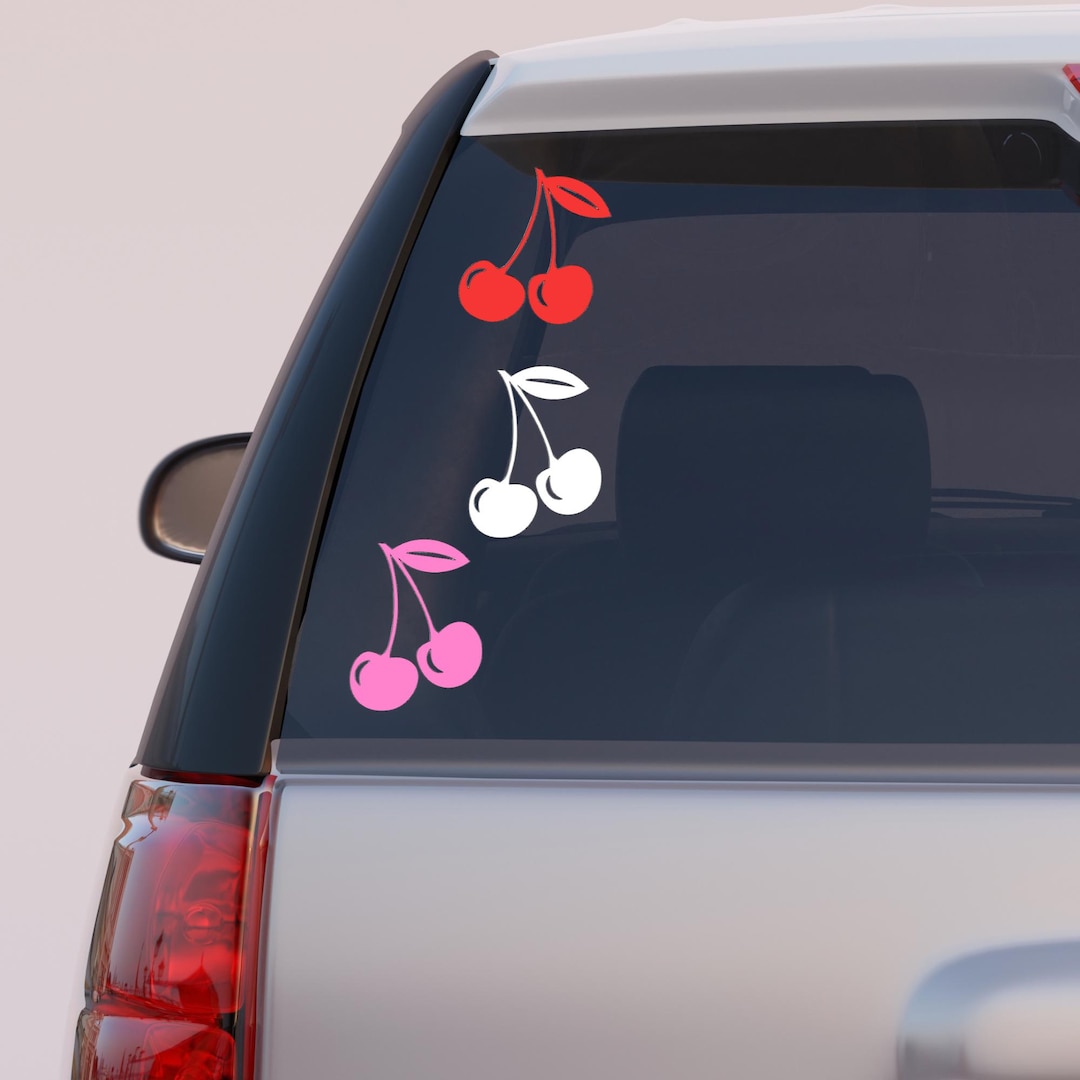 Cherry Vinyl Decal, Cherry Decal, Cherry Car Decal, Cherries Car Decal ...