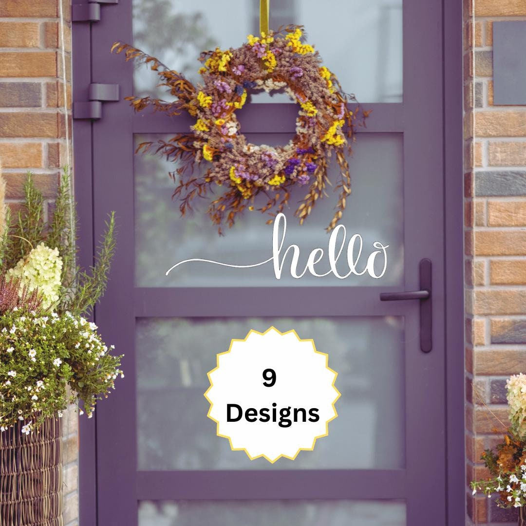 Hello Front Door, Hello Door Decal, Hello Sticker, Hello Sign, Hello ...