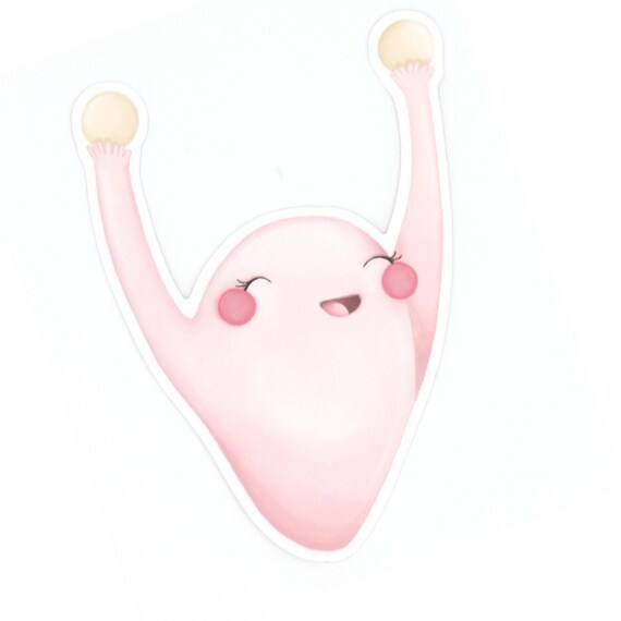 Happy Uterus Sticker Made With Durable Heavy Duty Vinyl With a - Etsy