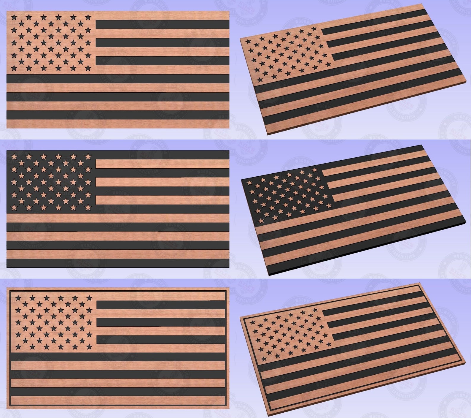 American Flag USA - CNC Digital File - Vcarve - Aspire - Cricut ...
