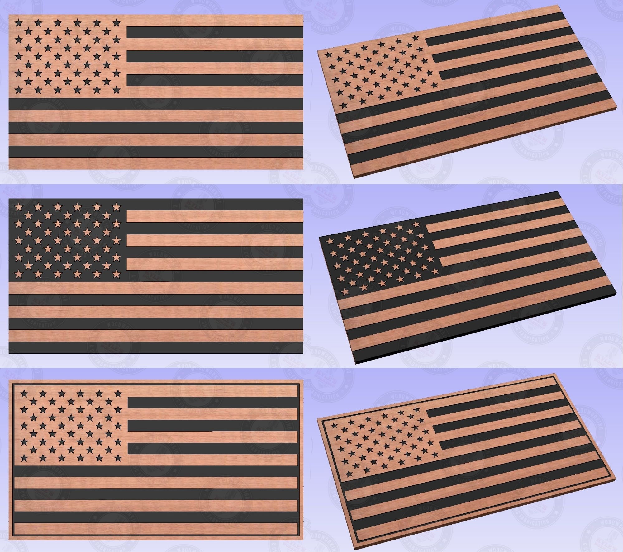 American Flag USA CNC Digital File Vcarve Aspire - Etsy Australia