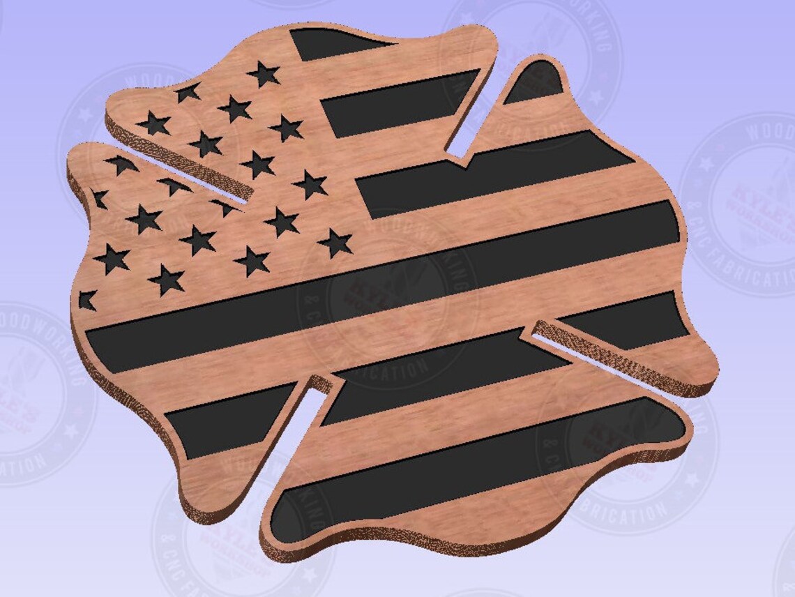 Maltese Cross American Flag - CNC Digital File - Vcarve - Aspire ...