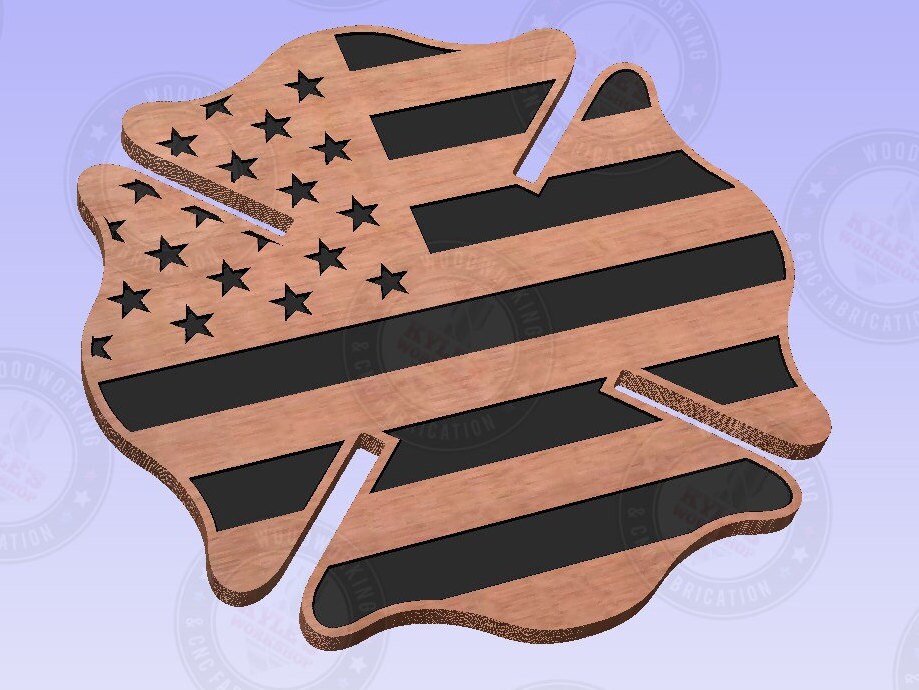 Maltese Cross American Flag - CNC Digital File - Vcarve - Aspire ...