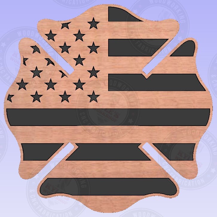 Maltese Cross American Flag - CNC Digital File - Vcarve - Aspire ...