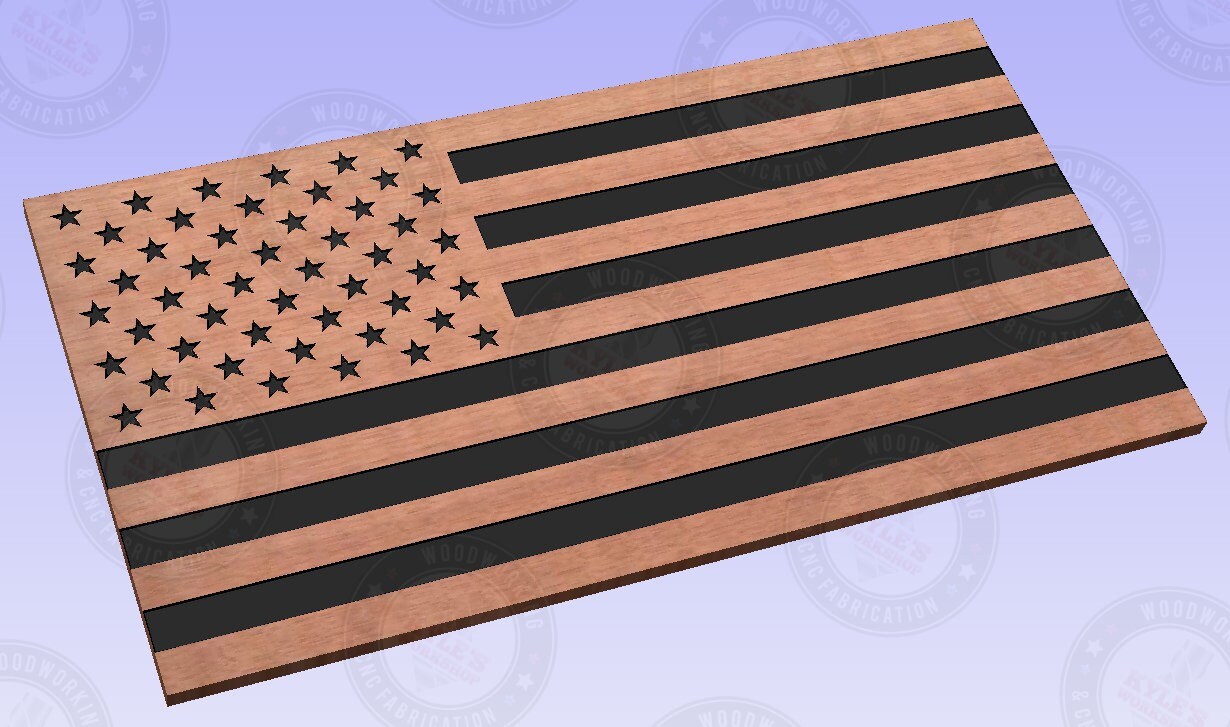 American Flag USA CNC Digital File Vcarve Aspire - Etsy Australia