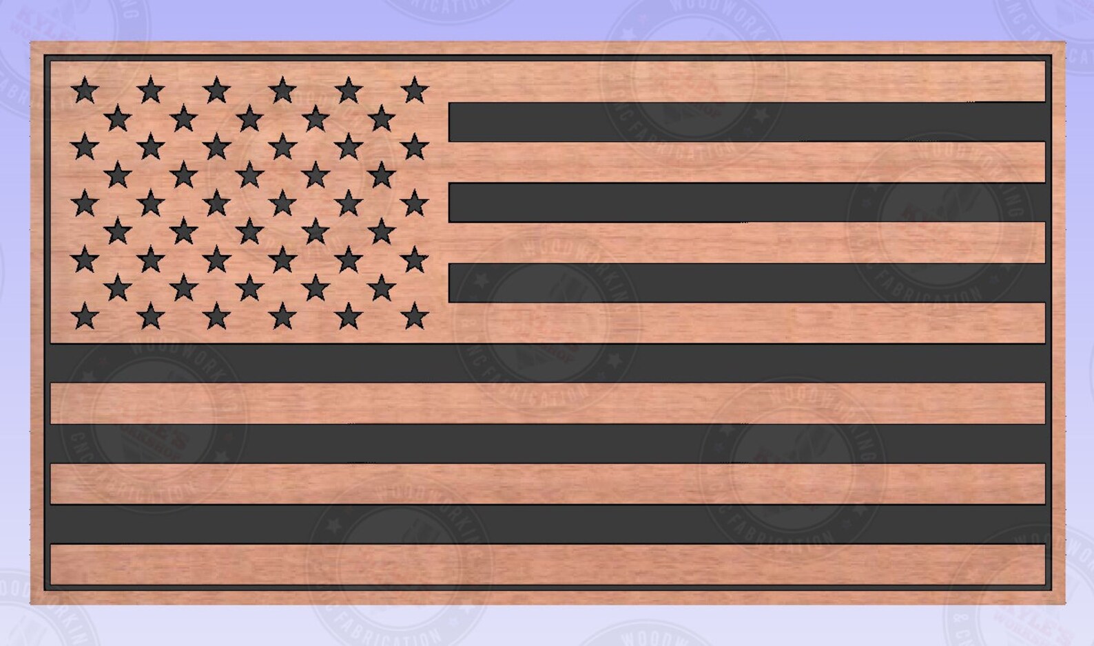 American Flag USA - CNC Digital File - Vcarve - Aspire - Cricut ...