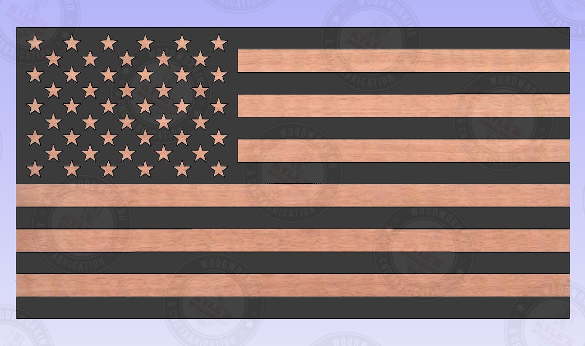 American Flag USA CNC Digital File VCarve Aspire | Etsy