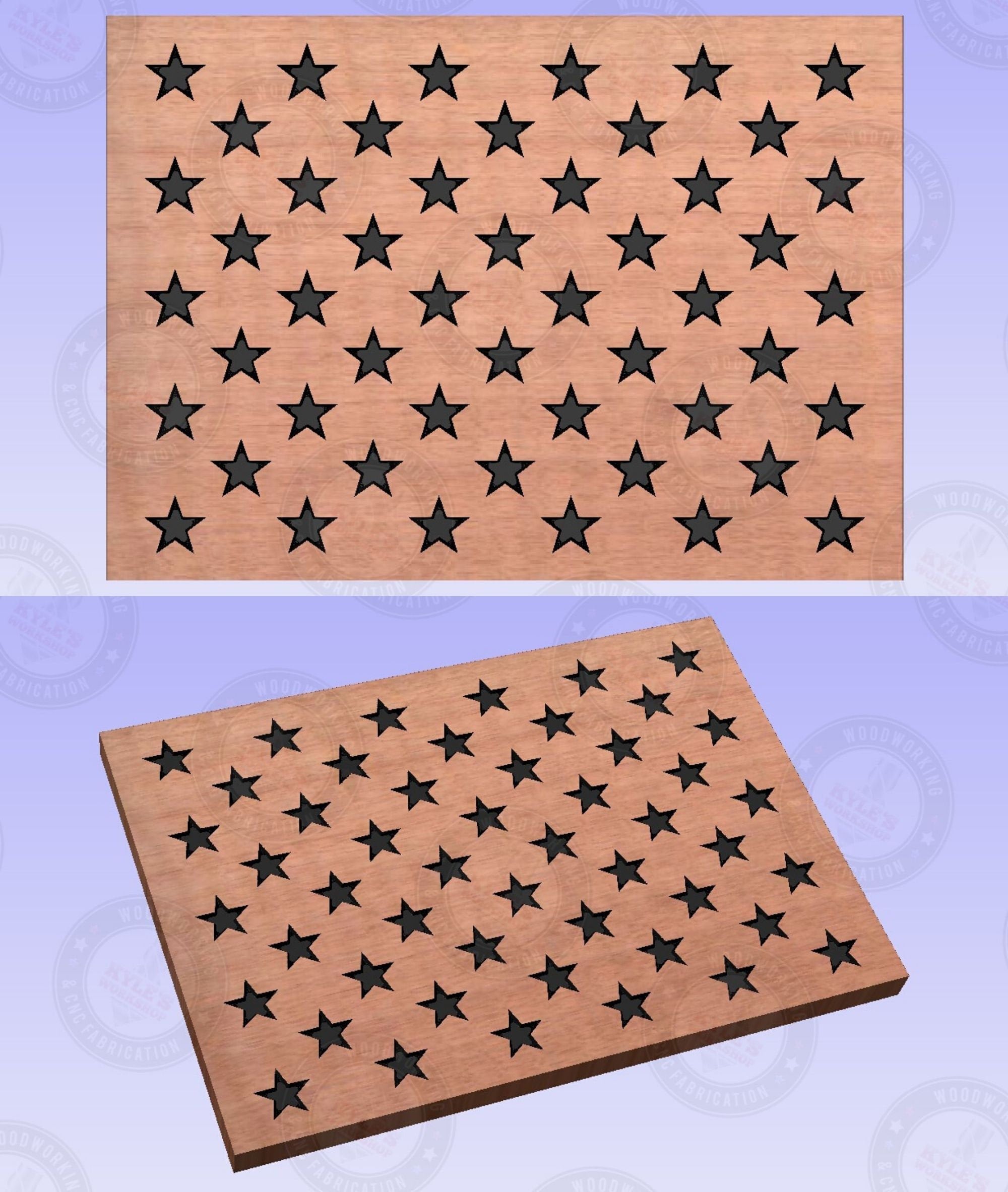 American Flag Union 50 Stars USA - CNC Digital File - Vcarve - Aspire ...